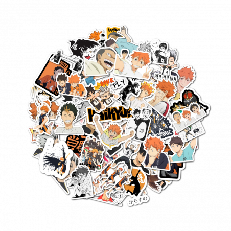 PACK 50 STICKERS HAIKYUU
