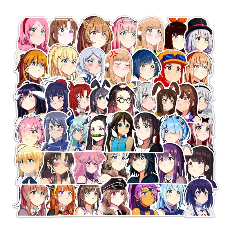 PACK 50 STICKERS VINILO TSUNDERE